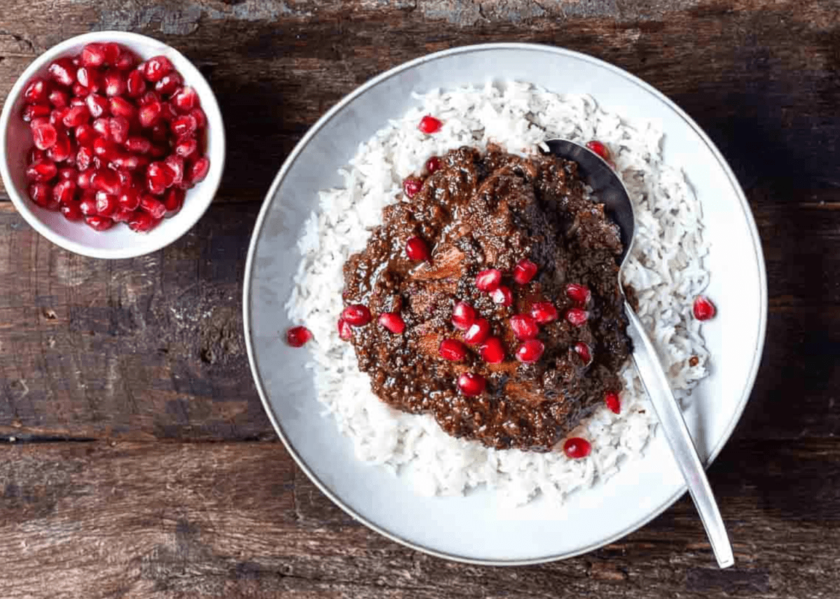 Fesenjan~Fesenjoon (Persian chicken stew) – Simply Splendid Food